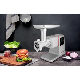 Gastroback Fleischwolf "Design Fleischwolf 6-in-1 Power Pro", silber, Zerkleinerer, inklusive Burger-Presse