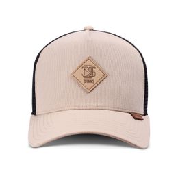 Trucker Cap Djinns "Djinns HFT Cap Plainlace", Damen, Gr. onesize, sand, 40% Polyester, 30% Wolle, 30% Baumwolle, Caps