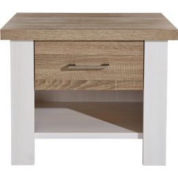 Nachtkonsole Schlafkontor, B:60cm H:49cm T:42cm, beige, Holzwerkstoff, Sideboards, "Luca"