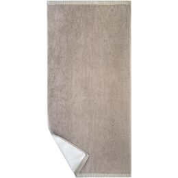 Duschtuch Dyckhoff, B:70cm L:140cm, braun, Walkfrottee, Obermaterial: 100% Baumwolle, Handt&uuml;cher, "Nadelstreifen", mit gemustertem Saumabschluss