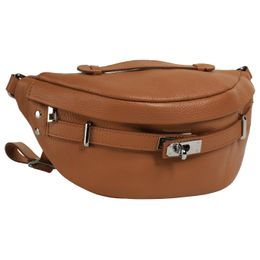 Samantha Look Damen G&uuml;rteltasche, braun, Leder, clean, Taschen, echt Leder, Made in Italy