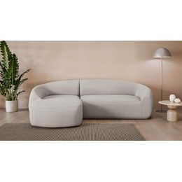 Ecksofa, B:255cm H:81cm T:170cm, beige, LeGer Home by Lena Gercke, 100% Polyester, Wohnzimmer, Sofas, "YANI, L-Form, Designersofa, organische Form,