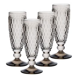 Villeroy & Boch VILLEROY & BOCH Sektglas "Sektgläser Boston Coloured 145 ml 4er Set", grau, Trinkgefäße