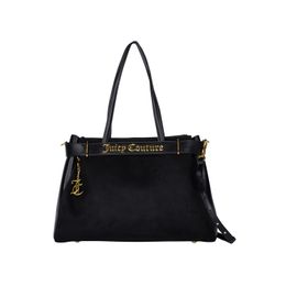 Juicy Couture Damen Schultertasche "JASMINE RUSTY L. D. HANDLE BAG Damen", schwarz, Polyester, Polyurethan, Taschen, Schultertasche Damen, Mini Bag,
