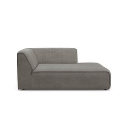 Ottomane OTTO HOME, B:100cm H:70cm T:162cm, grau, Struktur fein (100% Polyester);Samtoptik (100% Polyester);Samtcord (92% Polyester, 8% Polyamid),