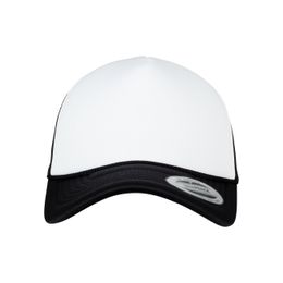 Flexfit Damen Flex Cap "Flexfit Trucker Foam Trucker Cap Curved Visor"balck, wei&szlig;, schwarz, unifarben, 100% Polyester, Caps