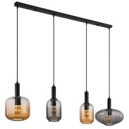 Globo LIGHTING Pendelleuchte "VALLETTA", 1 Stk., schwarz, Esszimmer, Leuchten, Hängelampe, Hängeleuchte, verschiedene Gläser, modern, Essbereich
