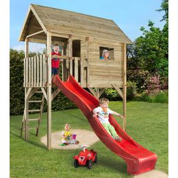 Weka Kinder Spielhaus "Tabaluga Kinderstelzenhaus 815", beige, Holzwerkstoff, B:375cm H:332cm T:235cm, Spielh&auml;user, BxTxH: 375x235x332 cm