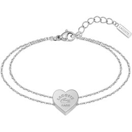 Lacoste Damen Armkette "LOVE MY CROC", 19cm, Edelstahl, silber, Edelstahl, Armb&auml;nder