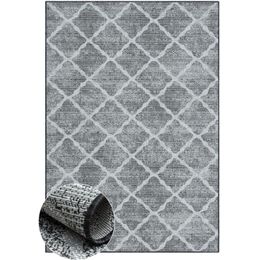 Outdoorteppich, B:160cm H:6mm L:230cm, grau, MyFlair M&Ouml;BEL & ACCESSOIRES, Polypropylen, Teppiche, "Astral, LAGERR&Auml;UMUNG", modernes Rauten Design,