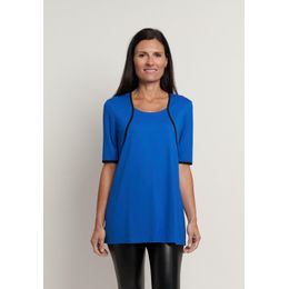 Seidel Moden Damen T-Shirt "Exklusiv bei OTTO", blau, Gr. 48, kontrastfarbene Details, unifarben, Jersey, Obermaterial: 95% Viskose, 5% Elasthan,