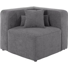 Sofa-Eckelement Home Affaire, B:93cm H:76,5cm T:93cm, grau, 100% Polyester, Polsterelemente, "Sundstrup", Modulserie, individuelle Zusammenstellung