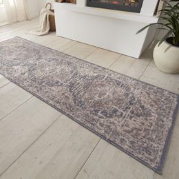 Teppich Hanse Home, B:80cm H:8mm L:200cm, blau, Polypropylen (PP), Wohnzimmer, Teppiche, "Sand", Kurzflor, L&auml;ufer, Orient, Vintage, Wohnzimmer,