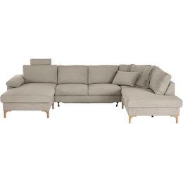 Wohnlandschaft 3C CANDY, B:339cm H:86cm T:220cm, gelb, 95% Polyester, 5% Nylon, Sofas, "Lecce, wahlweise PUR-Schaumstoff oder Tonnentaschenfederkern