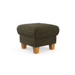 Polsterhocker Home Affaire, B:61cm H:46cm T:61cm, gr&uuml;n, 100% Polyester, Hocker, "Lindgren", mit Stauraum