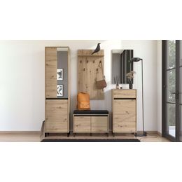 Schuhbank Home Affaire, B:80cm H:57cm T:40cmartisan eiche, artisan eiche, Holzwerkstoff, Flur, Sitzb&auml;nke, "Arran, Schuhschrank, Schuhregal,