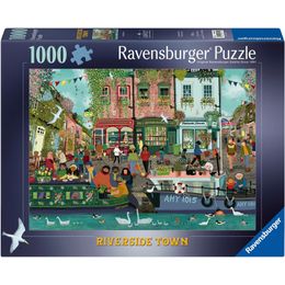 Ravensburger Kinder Puzzle "Riverside Town", bunt, B:70cm H:50cm, Puzzles, Made in Germany