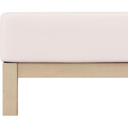 Spannbettlaken Schlafgut, beige, Jersey, Obermaterial: 95% Baumwolle, 5% Elasthan, Bettlaken, "PURE Bio-Baumwolle mit Elasthan, dehnbar blickdicht,