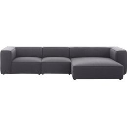 Ecksofa W.Schillig, B:341cm H:66cm T:164cm, schwarz, ROHLEDER Jacquard-Flachgewebe Q2 O10 (60% Polyacryl, 40% Polyester), Wohnzimmer, Sofas,
