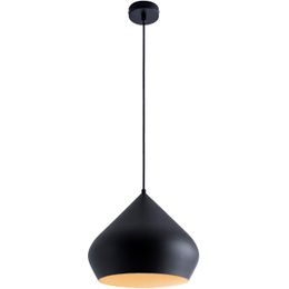 Paco Home Pendelleuchte "Alex", 1, Ø 38cm H: 31cm, schwarz, Esszimmer, Leuchten, Küchenlampe Hängelampe Esszimmer Esstischlampe Industrial Ø 38cm