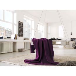 Biederlack Wohndecke "Cotton Home" im Uni Design, Kuscheldecke