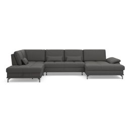 Wohnlandschaft Places of Style, B:363cm H:89cm T:223cm, braun, Luxus-Microfaser (90% Polyester, 10% Polyamid);Samtoptik (100% Polyester), Sofas,