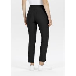 Stehmann Damen Stoffhose, schwarz, Gr. 34, unifarben, Web, Obermaterial: 65% Baumwolle, 31% Polyamid, 4% Elasthan, Hosen, Sommerhose im Four-Pocket