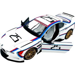 Jamara Kinder Spielzeug-Auto "Diecast, BMW 3.0 CSL Hommage R weiß inklusive Batterien"weiß, Kunststoff, Metall, B:8,3cm H:5,3cm T:21cm,