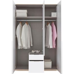 Kleiderschrank wimex, B:135cm H:208cm T:58cm, wei&szlig;, Schlafzimmer, Schr&auml;nke, "New York", mit Spiegelt&uuml;r