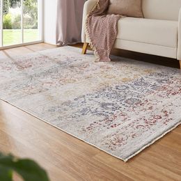 Teppich LUXOR living, B:200cm H:11mm L:310cm, bunt, Polyester, Wohnzimmer, Teppiche, "Rocco", Vintage-Look, verschiedene Designs, mit Fransen,