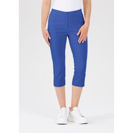 Stehmann Damen Caprihose "Ina", blau, Gr. 48, Web, Obermaterial: 72% Viskose, 25% Polyamid, 3% Elasthan, Hosen, Sommerhose in Größen 32 bis 52