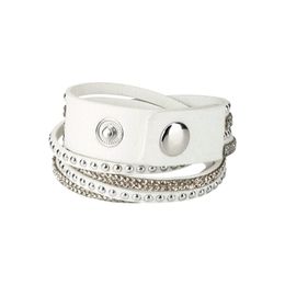 Firetti Damen Armband "zum Wickeln, Nieten", 40cm, Metall Polyurethan, bunt, Metall, Polyurethan, Armb&auml;nder, mit Strassteinen