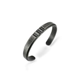 Fynch-Hatton Herren Armspange "Schmuck Edelstahl Armreif The Curb", Edelstahl, braun, Edelstahl, Armbänder