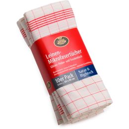 G&ouml;zze Geschirrtuch G&Ouml;ZZE, B:60cm L:80cm, rot, Leinen, Polyamid, Polyester, Geschirrt&uuml;cher, "Gl&auml;ser und Poliertuch, Des. 60053, 60x80 cm", Mikrofaser