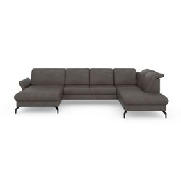 Sit & More Wohnlandschaft SIT & MORE, B:338cm H:84cm T:207cm, braun, Sofas, "Fashion U-Form", wahlweise mit Kopfteilverstellung, Vorziehsitz, motorisch,