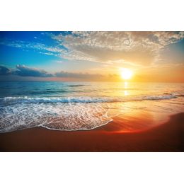 papermoon Fototapete "Beach Sunset", B/L: 3m x 2,23m, Bahnen: 6 Stk., bunt, Tapeten