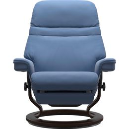 Relaxsessel stressless, B:88cm H:103cm T:78cm, blau, Leder BATICK: BATICK ist ein leicht korrigiertes, durchgefärbtes und genarbtes Möbelleder, bei