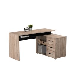 Schreibtisch Inosign, B:137,5cm H:75cm T:101,5cm, grau, Jugendzimmer, Tische, "Arhimed", zeitlos und praktisch, Home Office geeignet