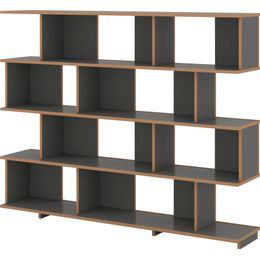 Mehrzweckregal Tojo, B:198cm H:35cm T:37,5cm, schwarz, MDF, Regale, "stell", verschiedene Module, die miteinander kombiniert werden k&ouml;nnen