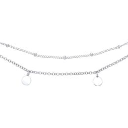 Elli Damen Choker "Schmuck Geschenk Silber 925 Kette mit K&uuml;gelchen", 36, Silber 925 (Sterlingsilber), L: 36 38 B: 1,1mm, silber, Silber 925
