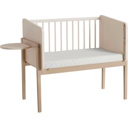 Beistellbett Paidi, B:99cm H:110cm T:57cm, beige, Holz teilmassiv, Babybetten, "LITTLE CLOUD", mit Lattenrost, variabel höhenverstellbar, umbaubar