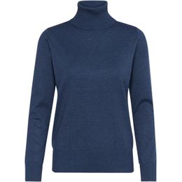 Saint Tropez Damen Rollkragenpullover "J2046, MilaSZ Rollneck", blau, Gr. L, meliert, Strick, Obermaterial: 80% Viskose, 20% Polyacryl, Pullover,