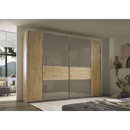 Schwebet&uuml;renschrank STAUD, B:298cm H:240cm T:68cm, braun, Holzwerkstoff, Schr&auml;nke, "Sonett 321C, Made in Germany", mit vier verschiedenen