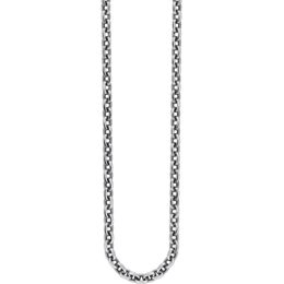 Thomas Sabo Damen Collierkettchen "Ankerkettengliederung, 2,5 mm breit", 45, Silber 925 (recycelt), L: 45 B: 2,5mm, schwarz, Silber 925 (recycelt),