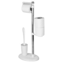 WC-Garnitur Bischof, B:27cm H:66cm L:19cm, silber, Aluminium, Reinigungsb&uuml;rsten, "Valia"