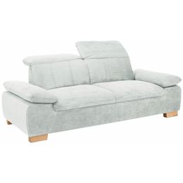 2,5-Sitzer Home Affaire, B:215cm H:77cm T:90cm, silber, Chenille 100% Polyester;Struktur fein ( 100% Polyester);Luxus-Kunstleder;Struktur weich (100%