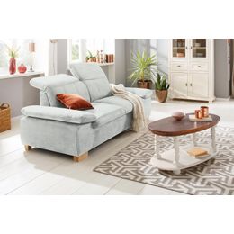 2,5-Sitzer Home Affaire, B:215cm H:77cm T:90cm, silber, Chenille 100% Polyester;Struktur fein ( 100% Polyester);Luxus-Kunstleder;Struktur weich (100%