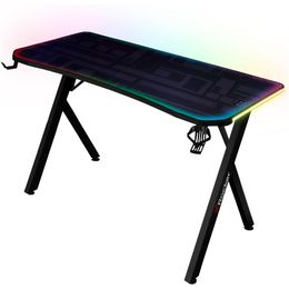 X ROCKER Gamingtisch "Lumio RGB - Gaming Schreibtisch mit Beleuchtung & App-Steuerung", schwarz, Tische