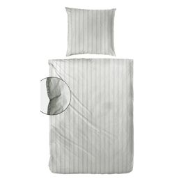 Bettw&auml;sche Primera, grau, Renforc&eacute;, Obermaterial: 100% Baumwolle, Jugendzimmer, Bettw&auml;sche, "Stone-Washed Style", Bettw&auml;sche mit Streifen aus 100 %