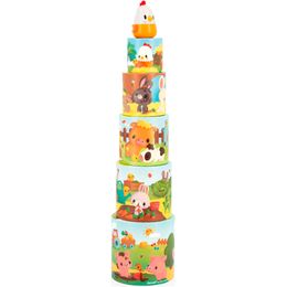 Janod Baby Stapelspielzeug "Meine erste Pyramide - Huhn", bunt, H:41,5cm, Stapelspielzeug, FSC - schützt Wald